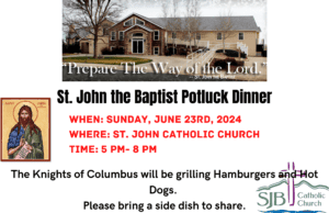 SJB Potluck and Raffle | St. John the Baptist